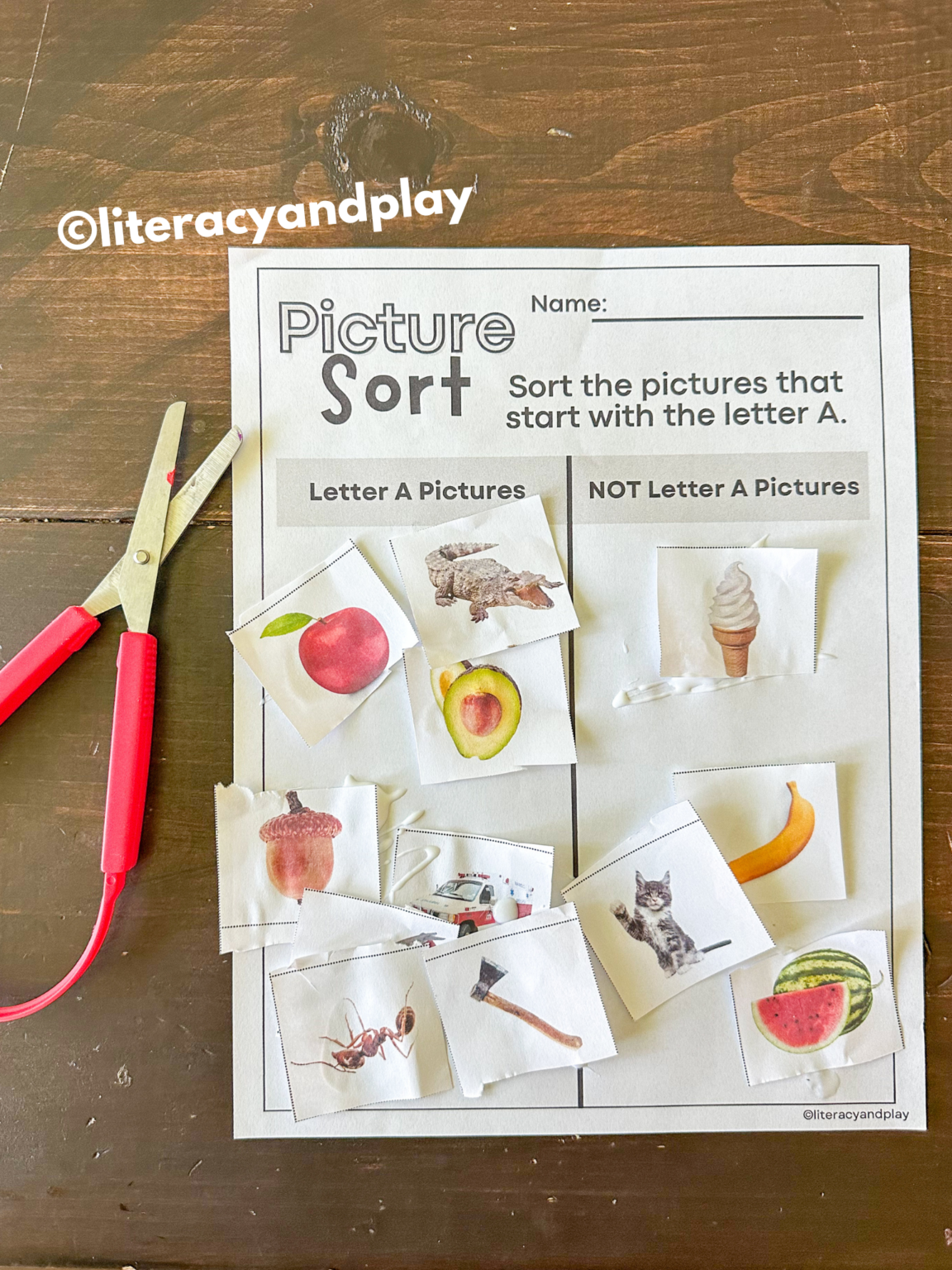 Letter A Learning Activities - Literacy & Play
