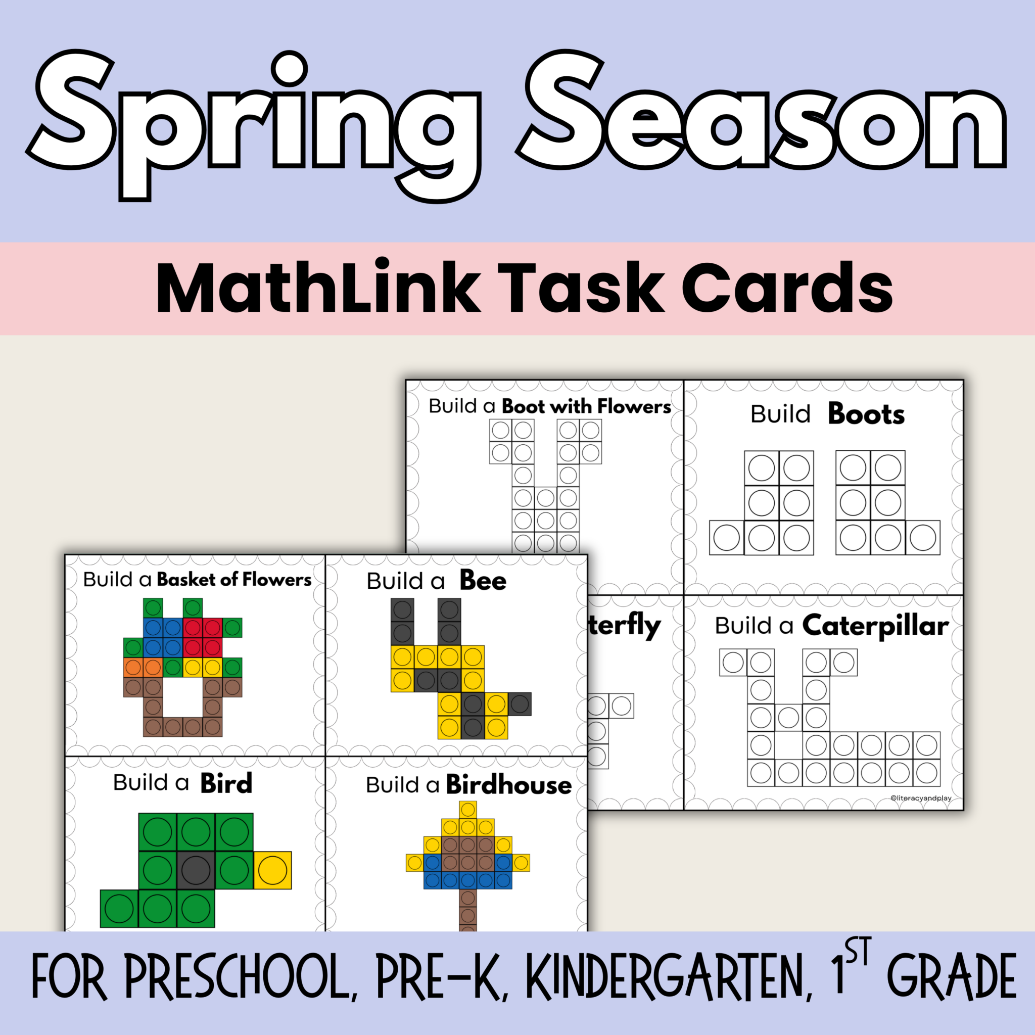 Spring Theme Worksheets for Kids - Literacy & Play