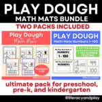Math Play Dough Mats for Preschool and Kindergarten - Literacy & Play