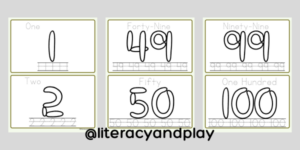 Math Play Dough Mats for Preschool and Kindergarten - Literacy & Play