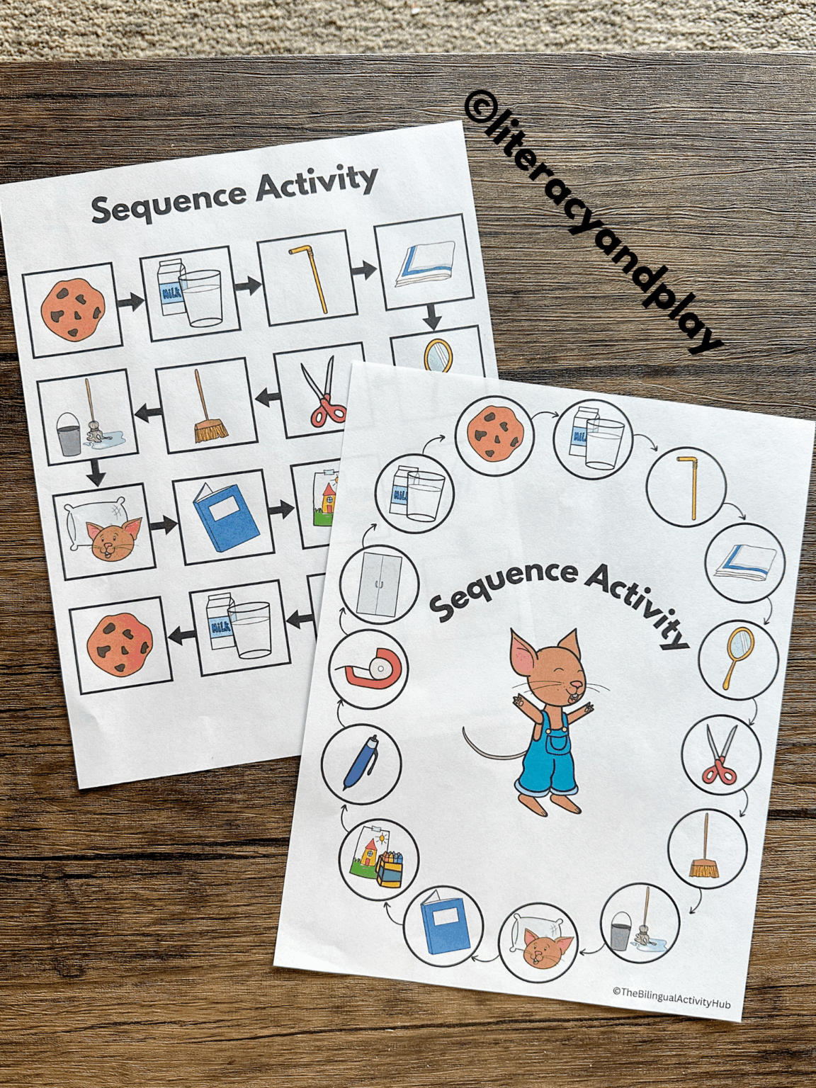 Mouse and Cookie Inspired Educational Worksheets for Kids - Literacy & Play