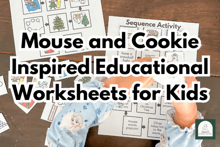 Mouse and Cookie Inspired Educational Worksheets for Kids - Literacy & Play