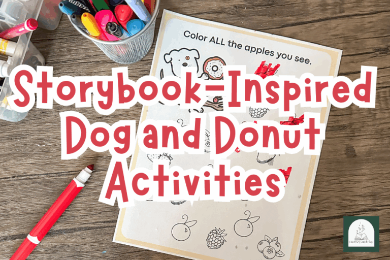 Storybook-Inspired Dog and Donut Activities - Literacy & Play