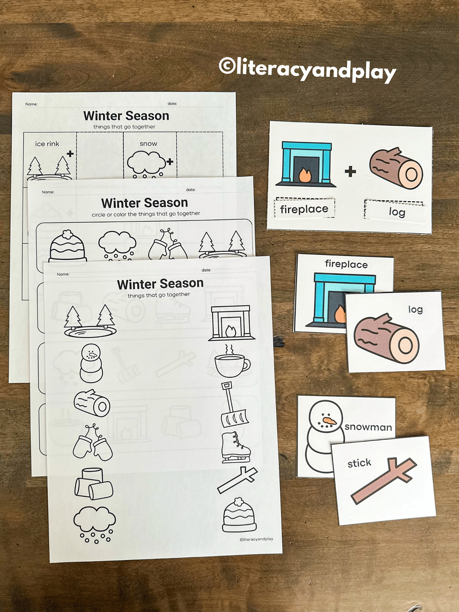 Winter Season Worksheets for Preschool and Kindergarten Kids - Literacy ...
