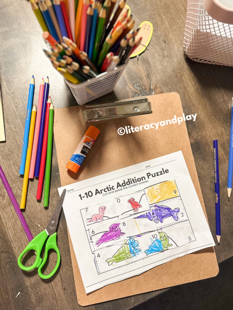 Fun Arctic Animal Puzzle Worksheets for Pre-K to 1st Graders - Literacy ...